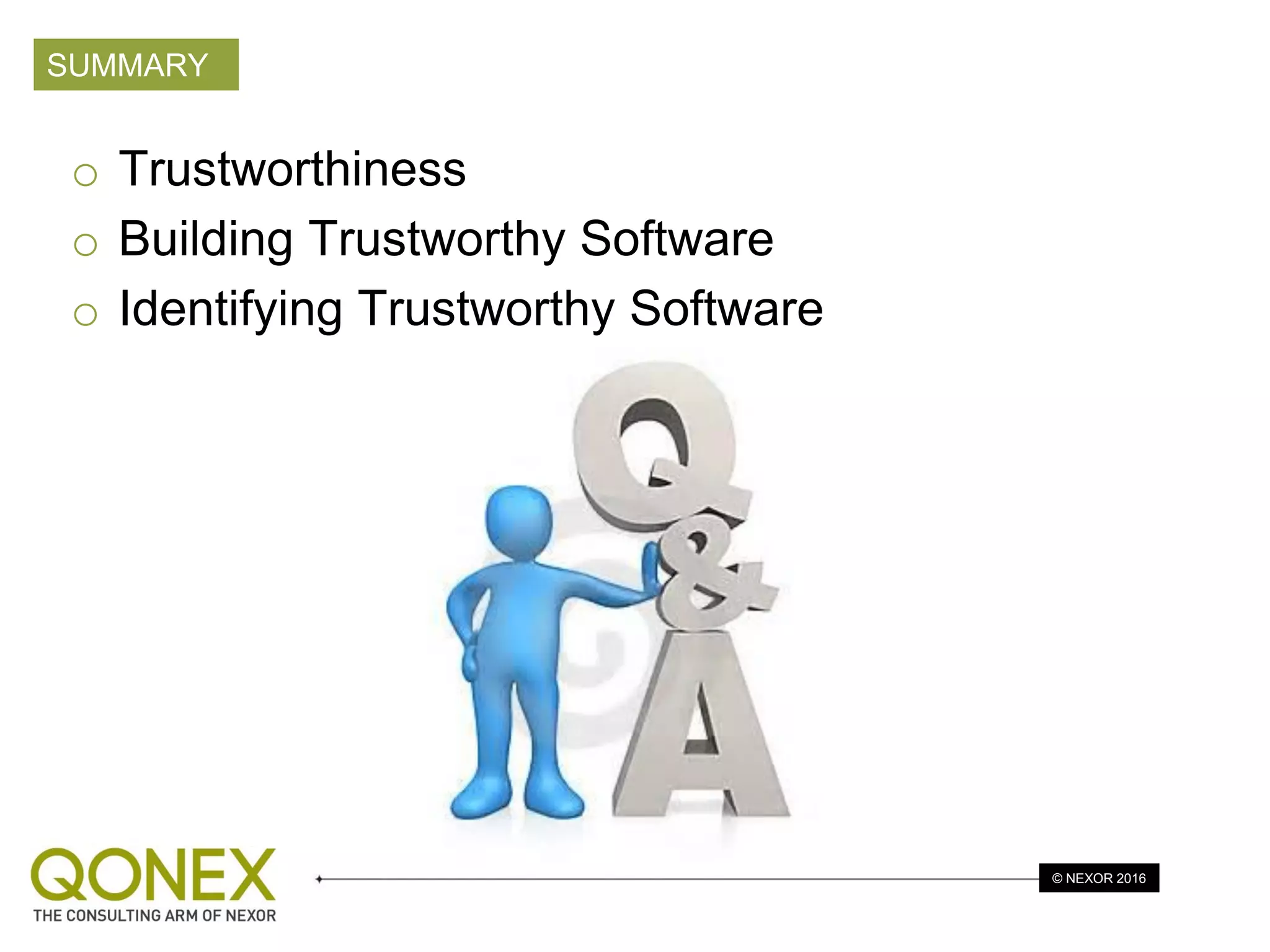 Trustworthy Software | PDF