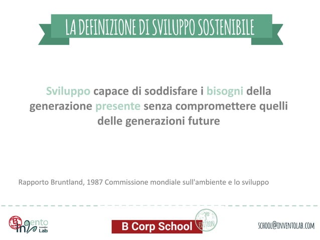 1.1 Sostenibilità Ambientale e SDGs | PPT