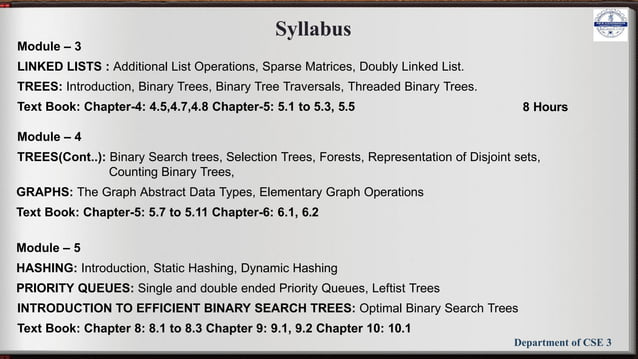 Bcs304 Module 5 Slides Dsa Notes 3rd Sem Ppt