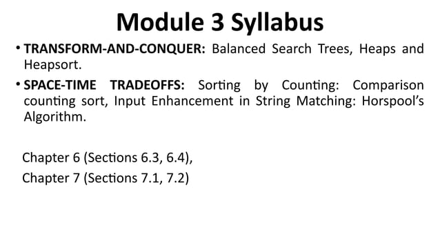 Fourth Semester BE CSE BCS401 ADA Module 3 PPT.pptx