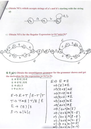 BCS503 Model Question Paper Solution Theory of Computation | PDF