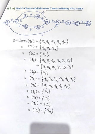 BCS503 Model Question Paper Solution Theory of Computation | PDF