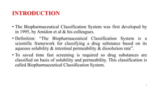 Biopharmaceutical classification system | PPTX