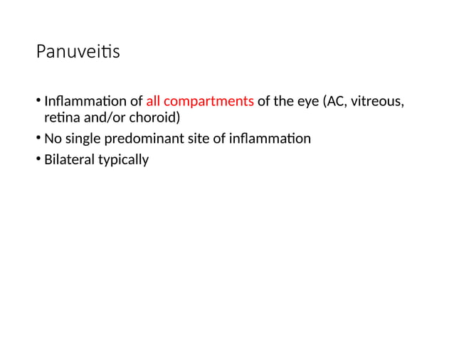 Opththalmology Bcsc Uveitis Part 2 Pptx