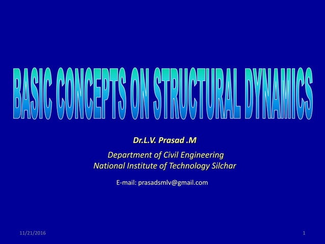 Basic concepts on structural dynamics | PPTX | Geology | Science