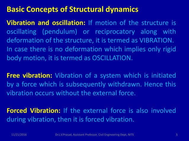 Basic concepts on structural dynamics | PPTX | Geology | Science