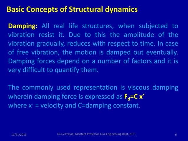 Basic concepts on structural dynamics | PPTX | Geology | Science
