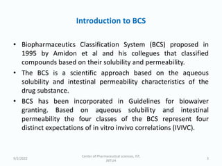 BCS Guideline for solubility and Dissolution.pptx