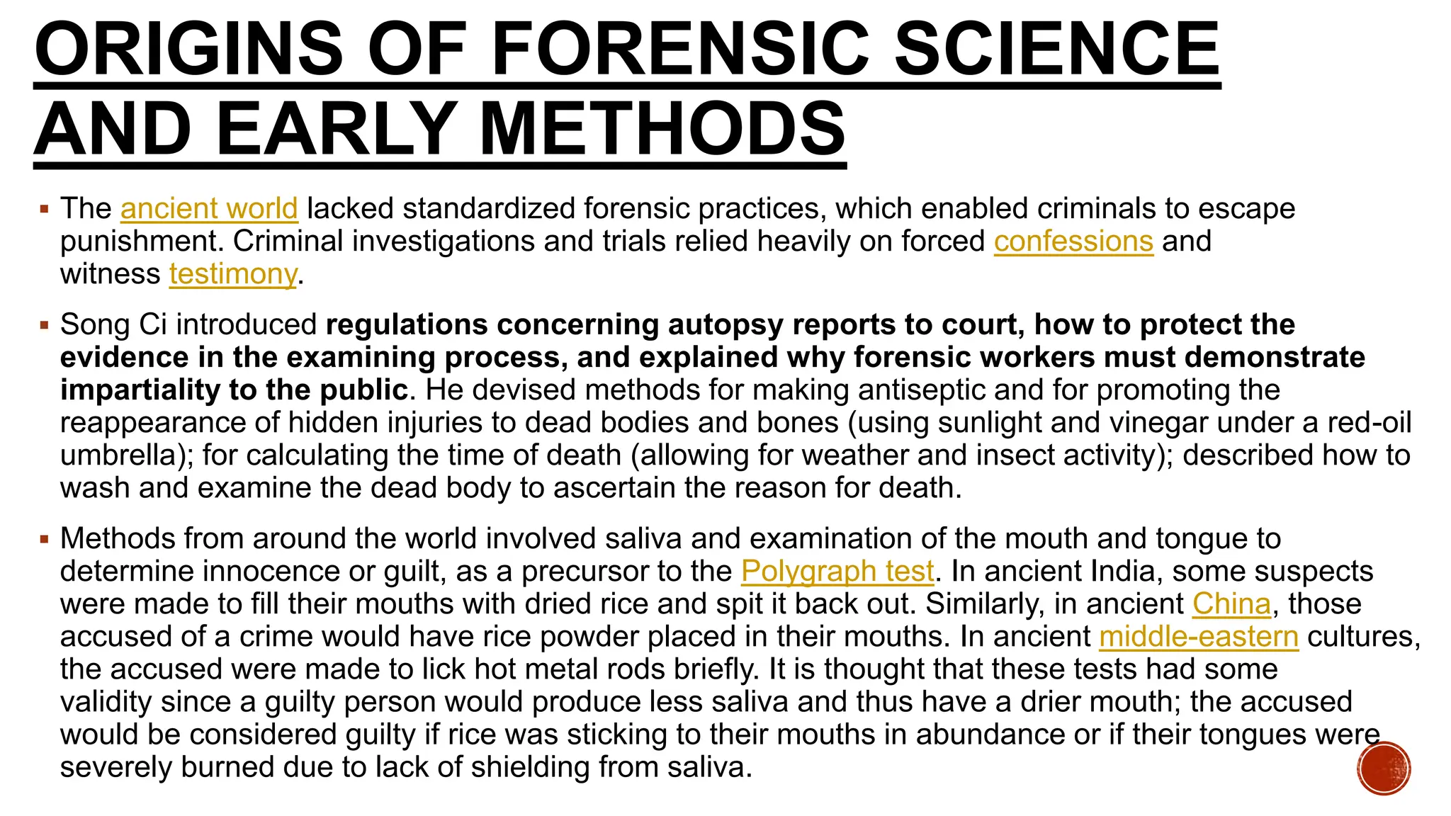 history and development of forensic science | PPT history and development of forensic science | PPT