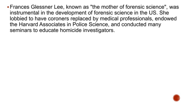 history and development of forensic science | PPTX