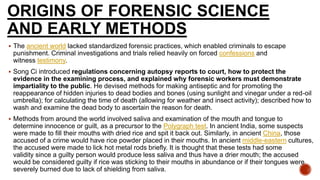history and development of forensic science | PPTX