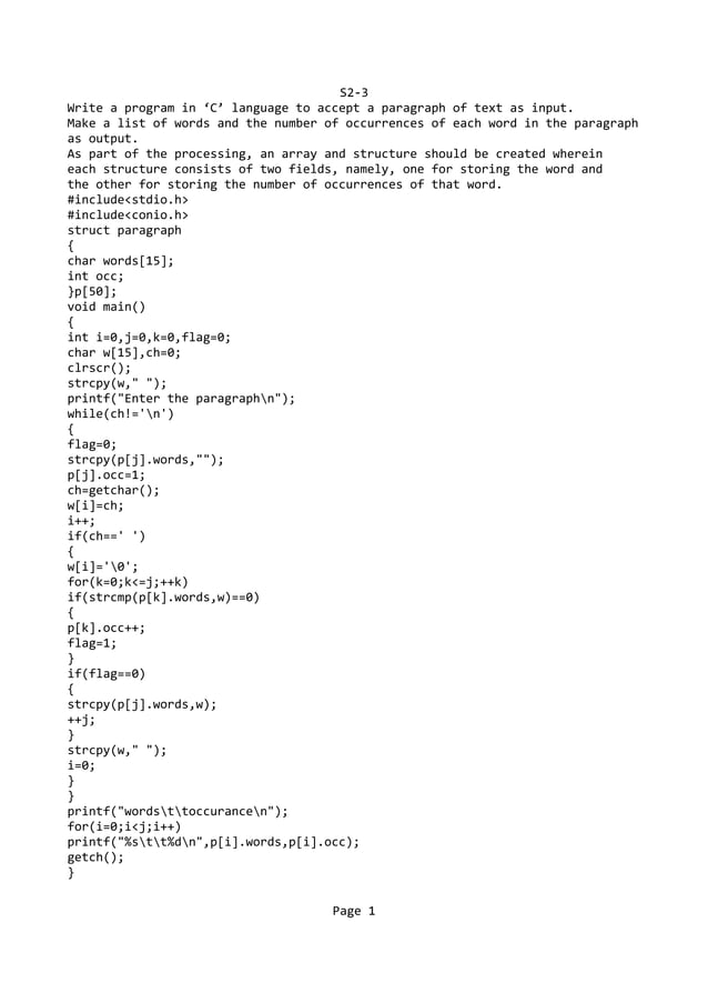 Bcsl 033 data and file structures lab s2-3 | PDF