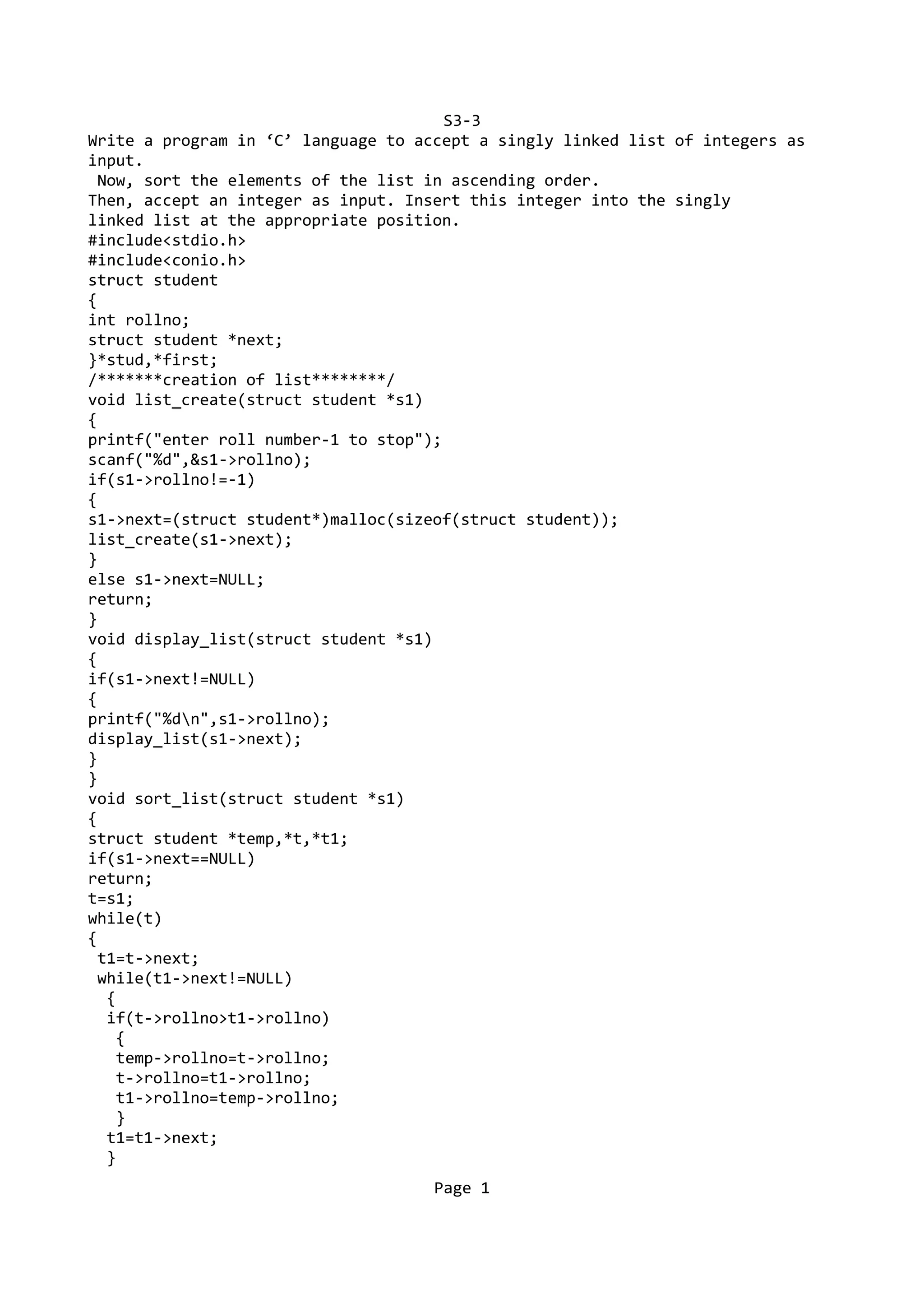 Bcsl 033 data and file structures lab s3-3 | PDF