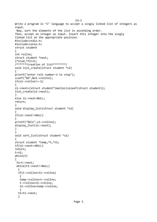 Bcsl 033 data and file structures lab s3-3 | PDF