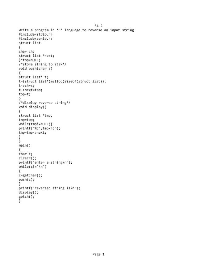 Bcsl 033 data and file structures lab s4-2 | PDF | Programming Languages | Computing