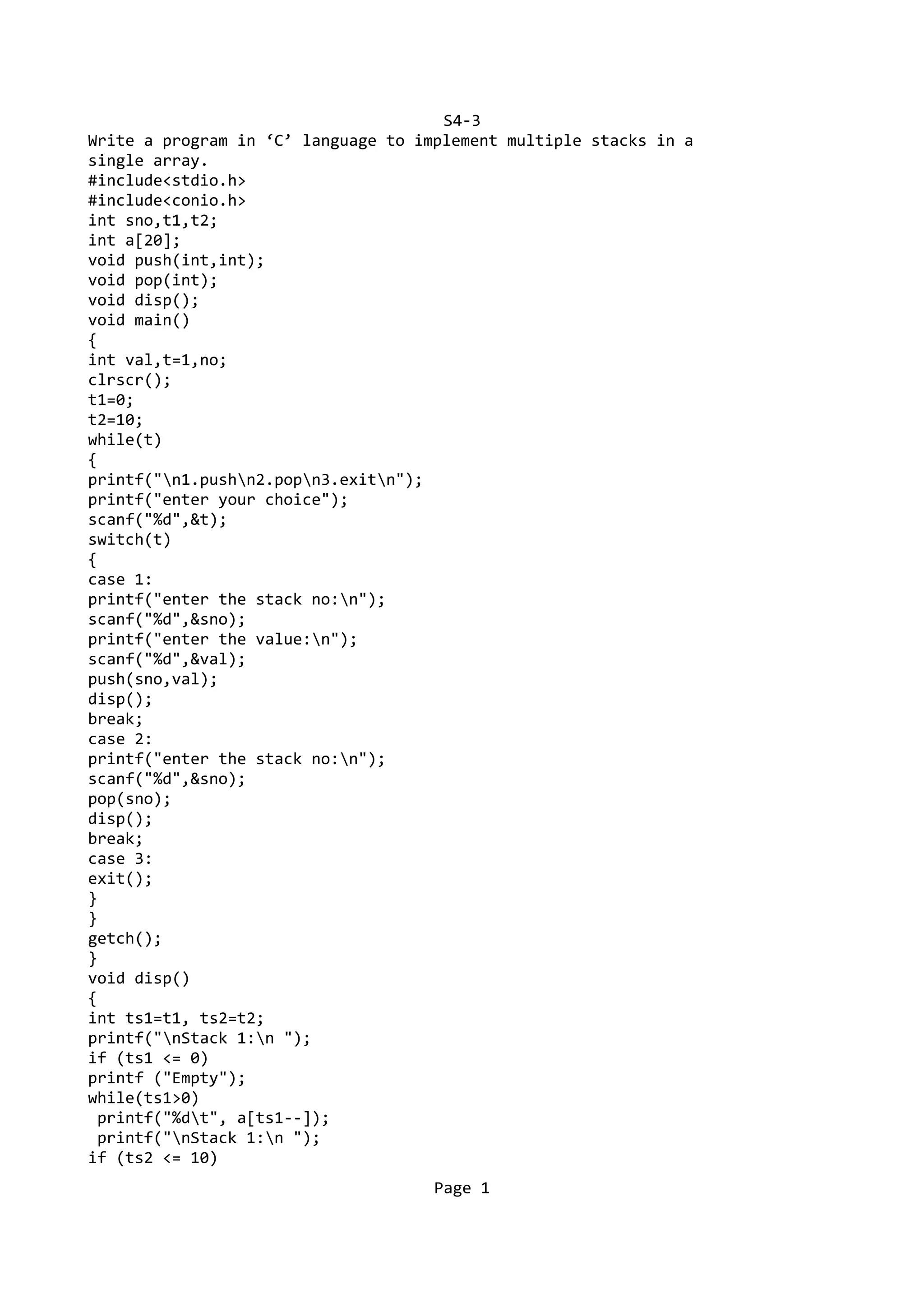 Bcsl 033 data and file structures lab s4-3 | PDF Bcsl 033 data and file structures lab s4-3 | PDF