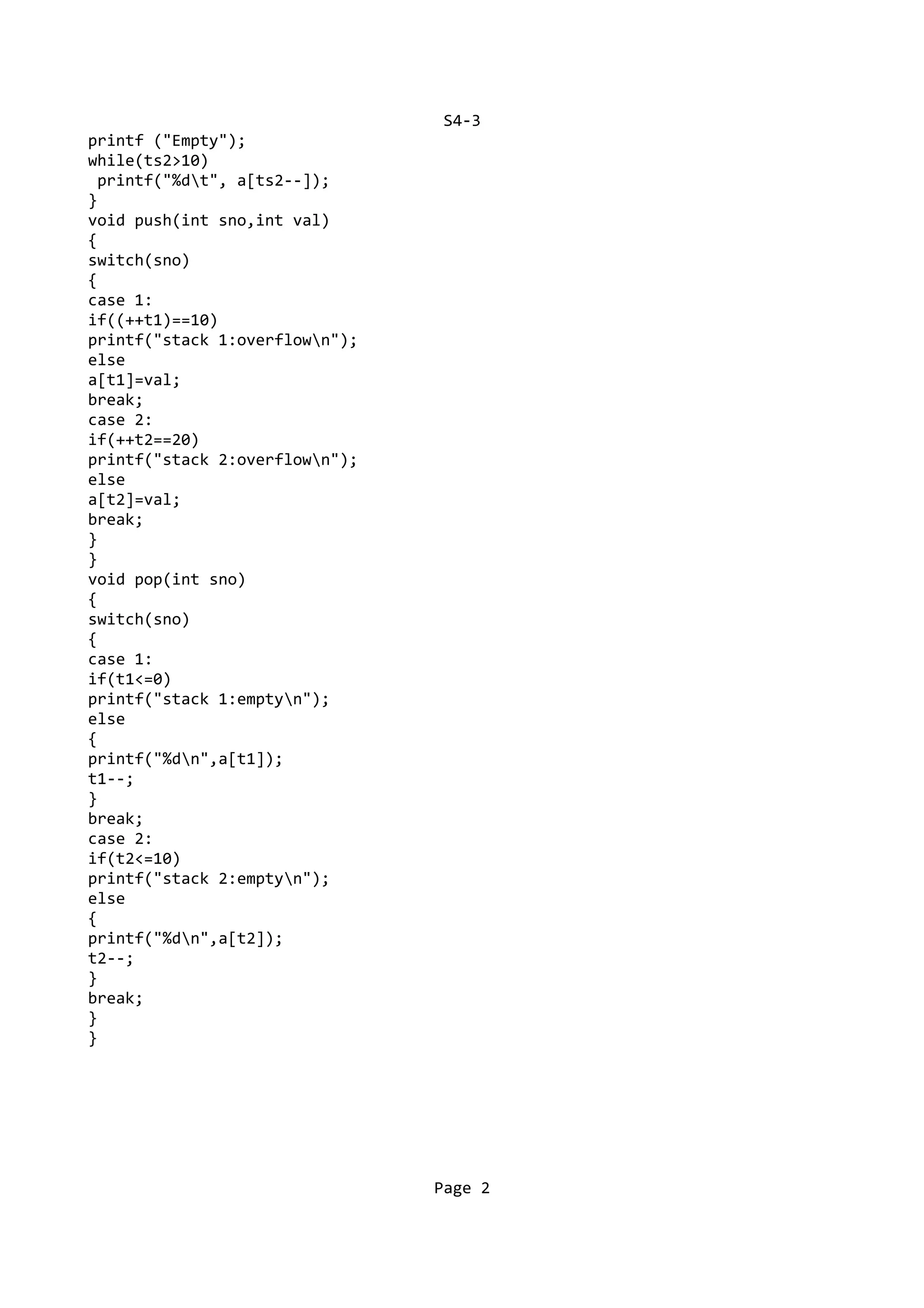Bcsl 033 data and file structures lab s4-3 | PDF
