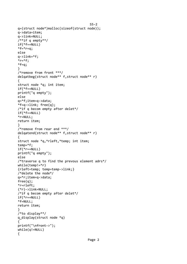 Bcsl 033 data and file structures lab s5-2 | PDF
