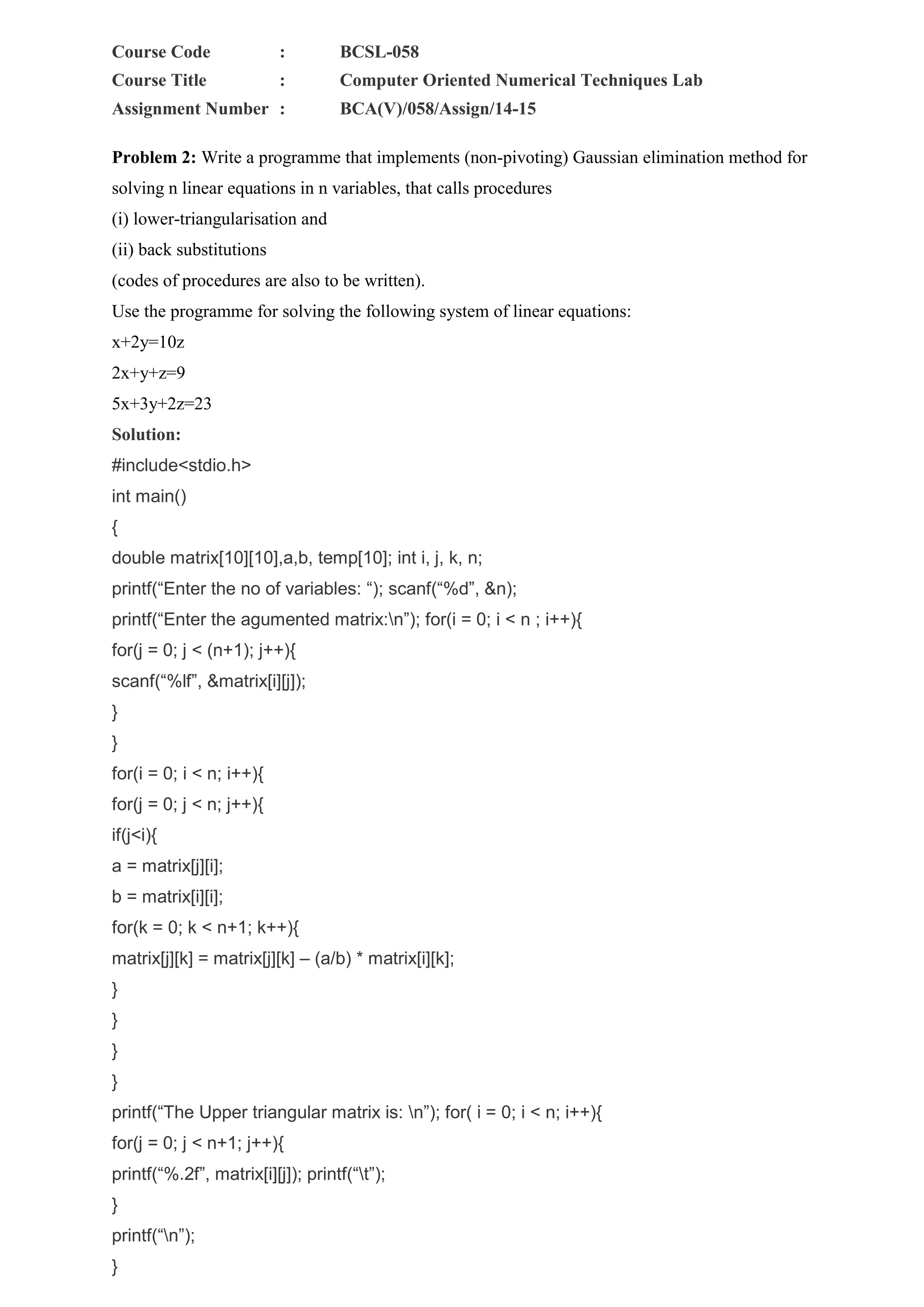 BCSL 058 solved assignment | PDF