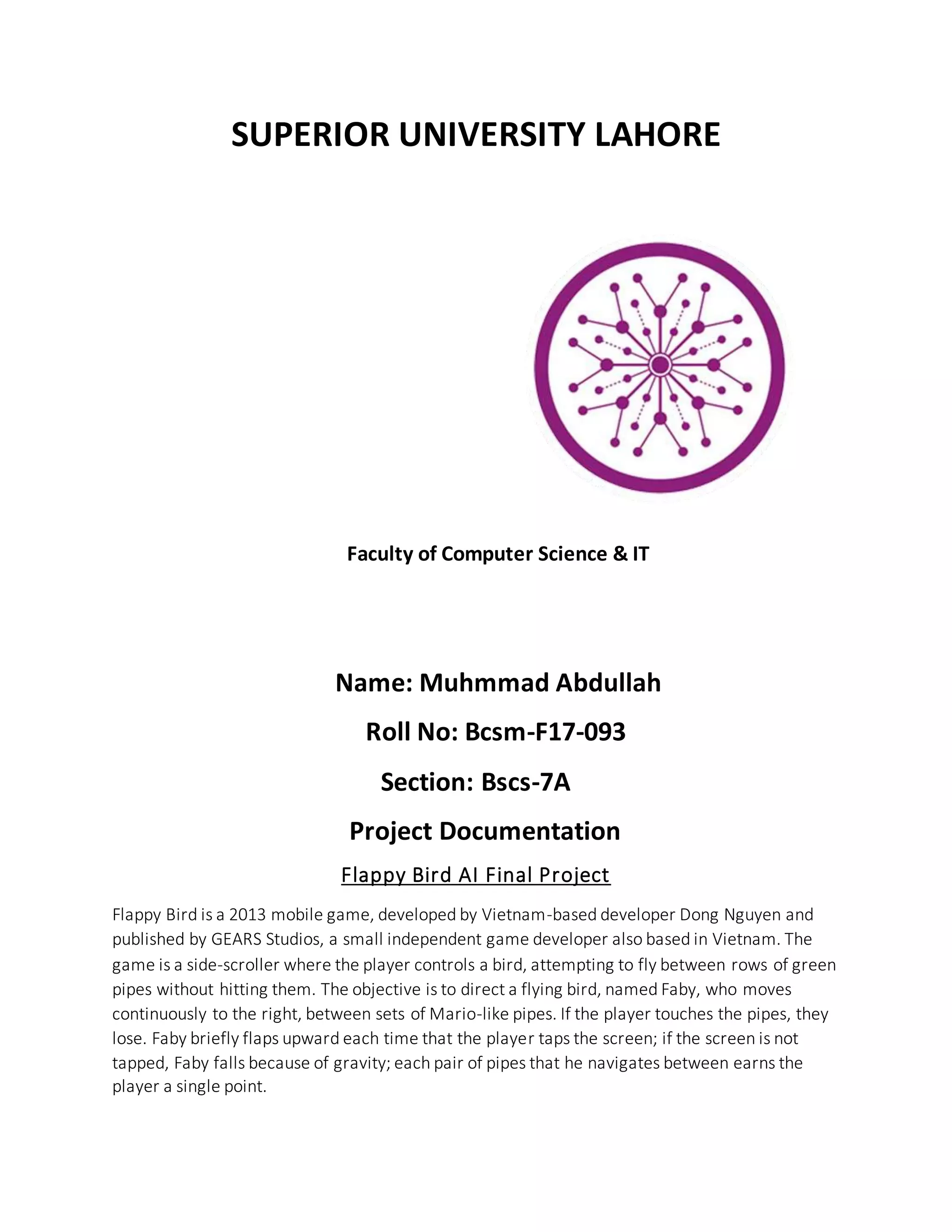 Bcsm f17-093(muhammad abdullah)gme programming | PDF Bcsm f17-093(muhammad abdullah)gme programming | PDF