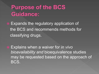 Biopharmaceutical Classification System (BCS) | PPTX