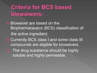 Biopharmaceutical Classification System (BCS) | PPTX