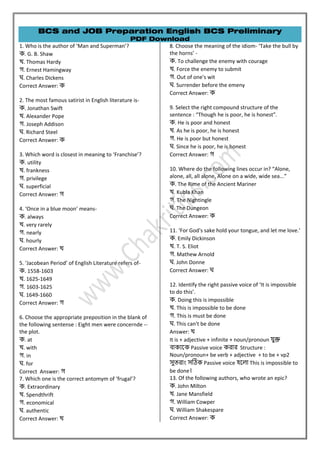 Bcs preliminary | PDF
