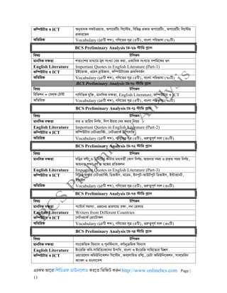 Bcs preliminary analysis 90 days study plan [www.onlinebcs.com] | PDF