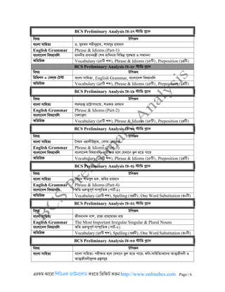 Bcs preliminary analysis 90 days study plan [www.onlinebcs.com] | PDF