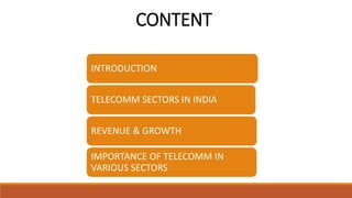Growth of the Indian Telecommincation sectors | PPT