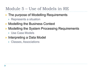 BCS Requirements Engineering Summary | PPTX