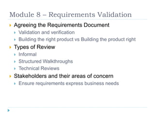 BCS Requirements Engineering Summary | PPTX