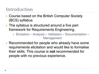 BCS Requirements Engineering Summary | PPTX