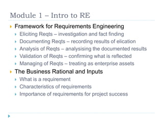 BCS Requirements Engineering Summary | PPTX