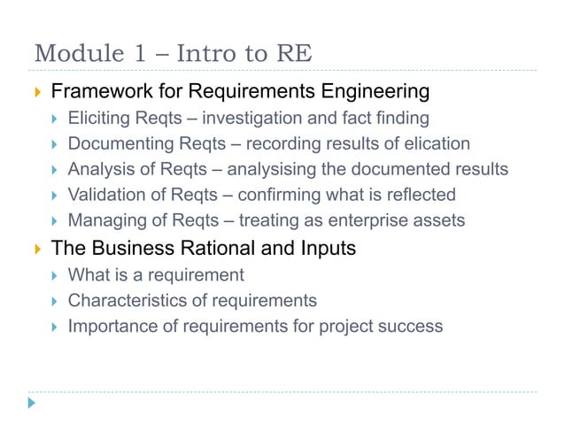BCS Requirements Engineering Summary | PPTX