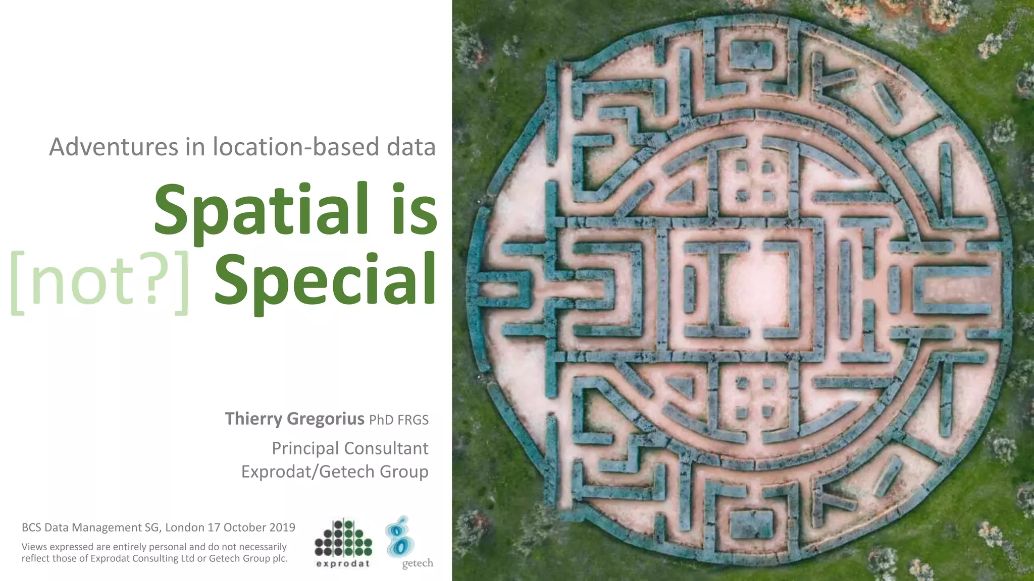Spatial is (not) special - Adventures in location-based data | PPTX