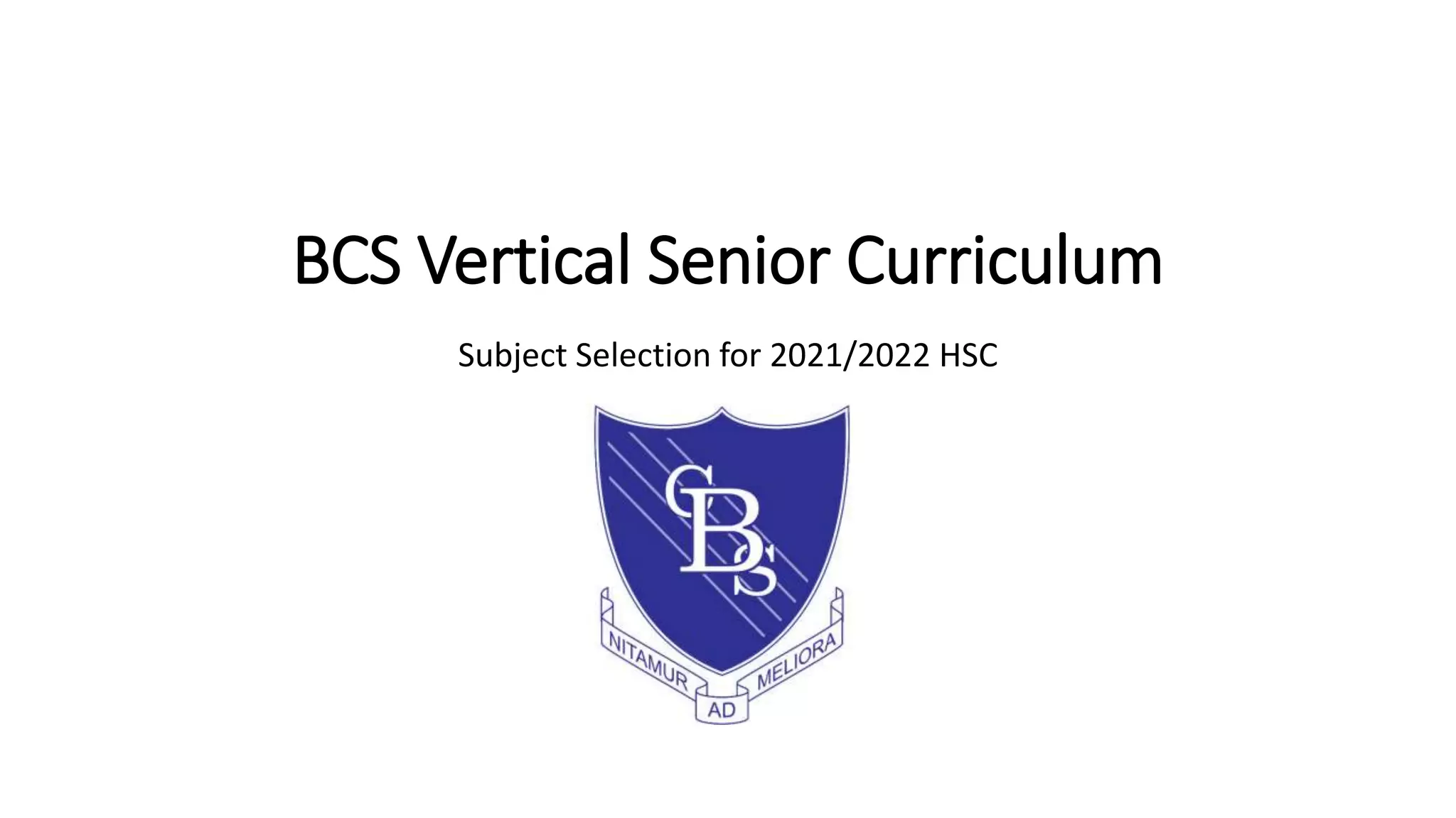BCS HSC Subject Selection Guide | PPT