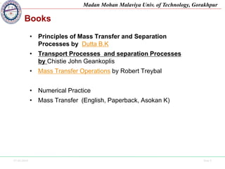Mass Transfer operation lecture by chemical engineer | PPTX