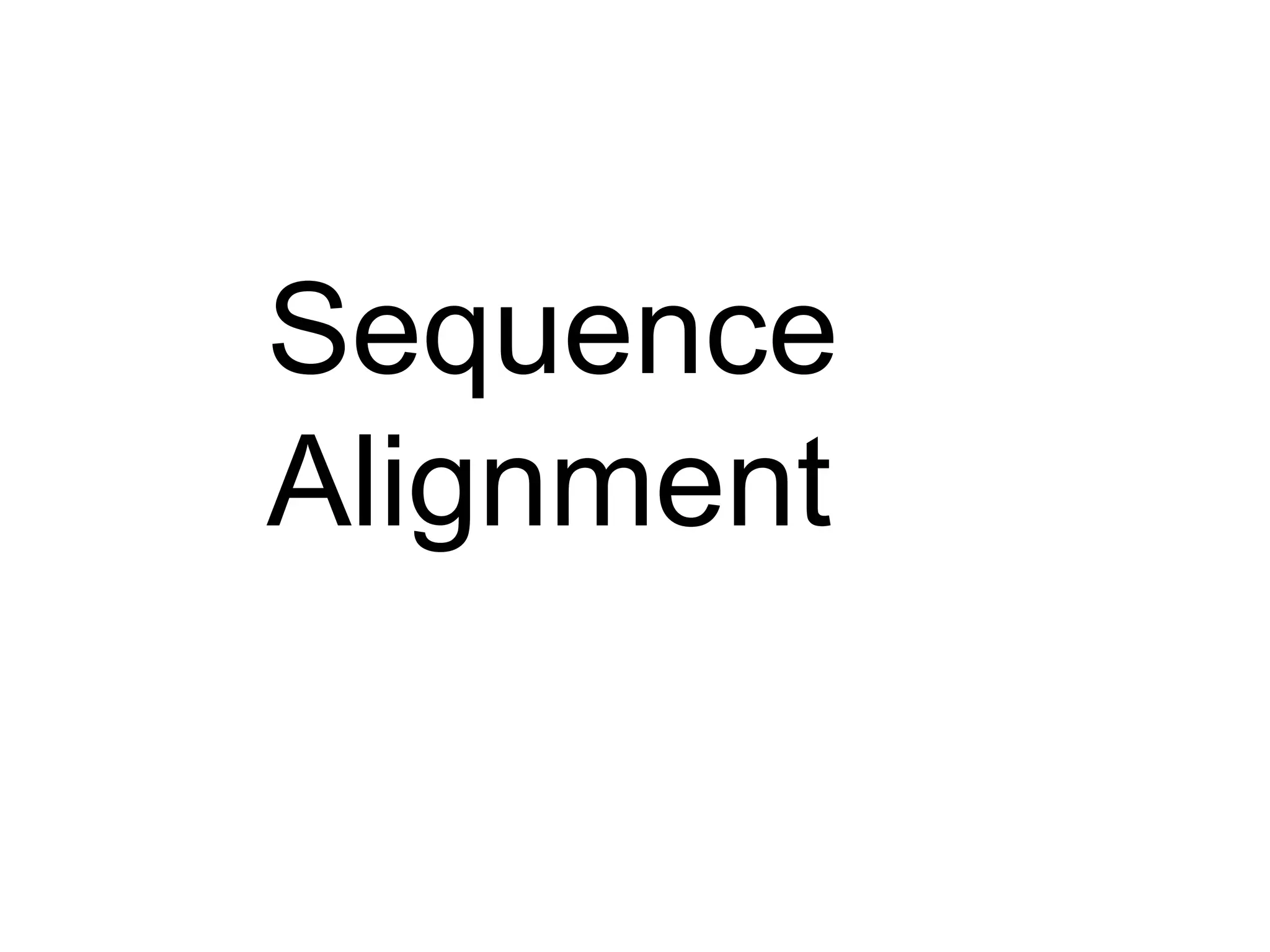 sequence alignment and matrices for makaut | PPTX