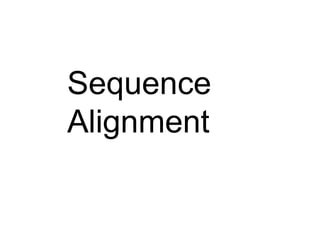 sequence alignment and matrices for makaut | PPTX