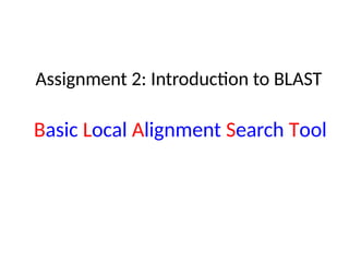 sequence alignment tool and definitionss | PPT