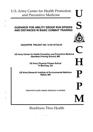 BCT Ability Group Run Guidance | PDF