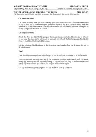 Bctc khoa viet tiep | DOC