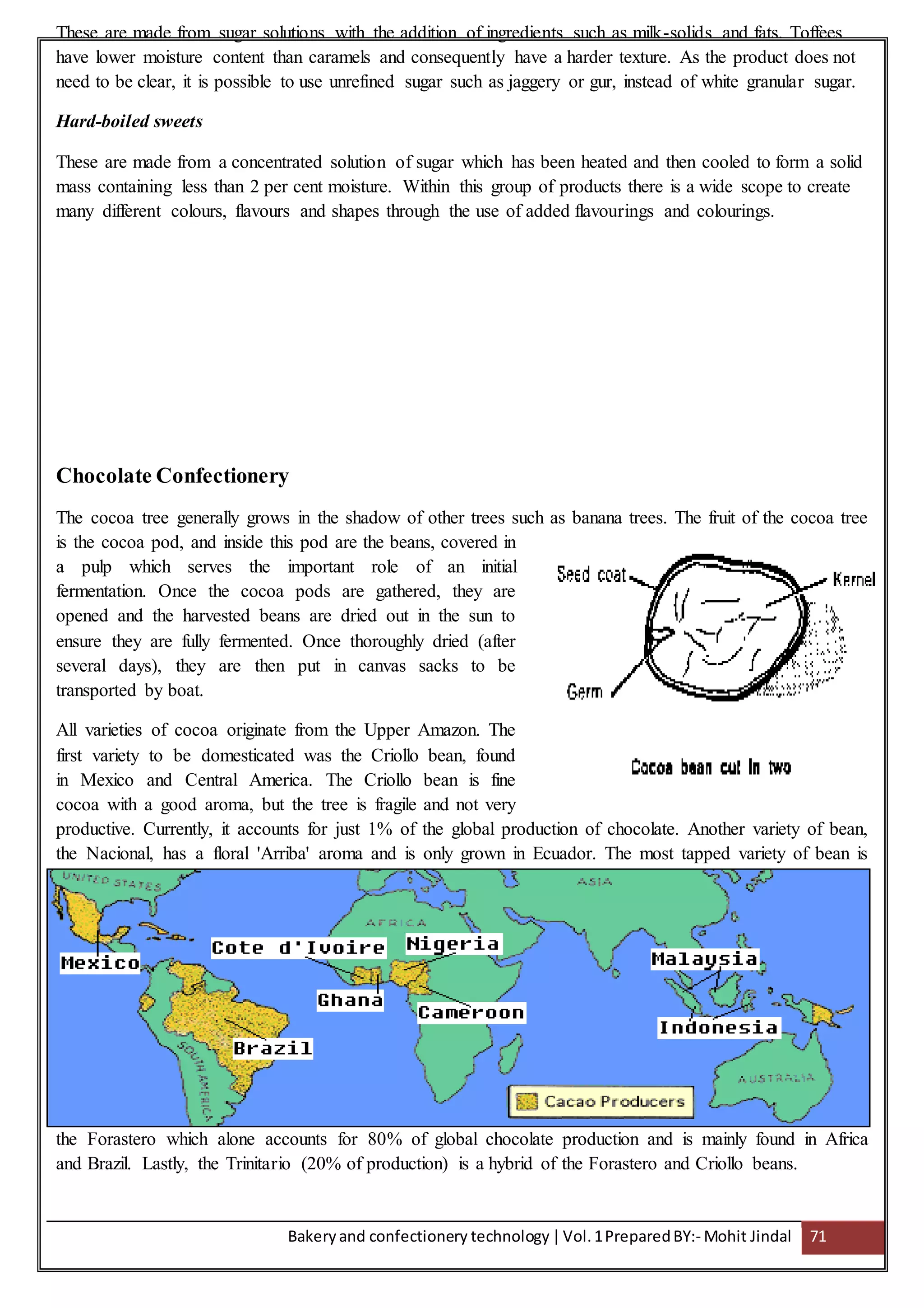 BAKERY AND CONFECTIONERY TECHNOLOGY notes | DOCX