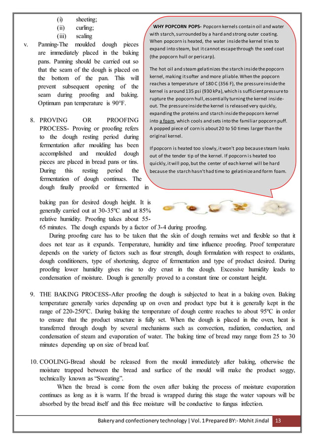 BAKERY AND CONFECTIONERY TECHNOLOGY notes | DOCX