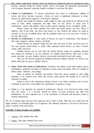 BAKERY AND CONFECTIONERY TECHNOLOGY notes | DOCX