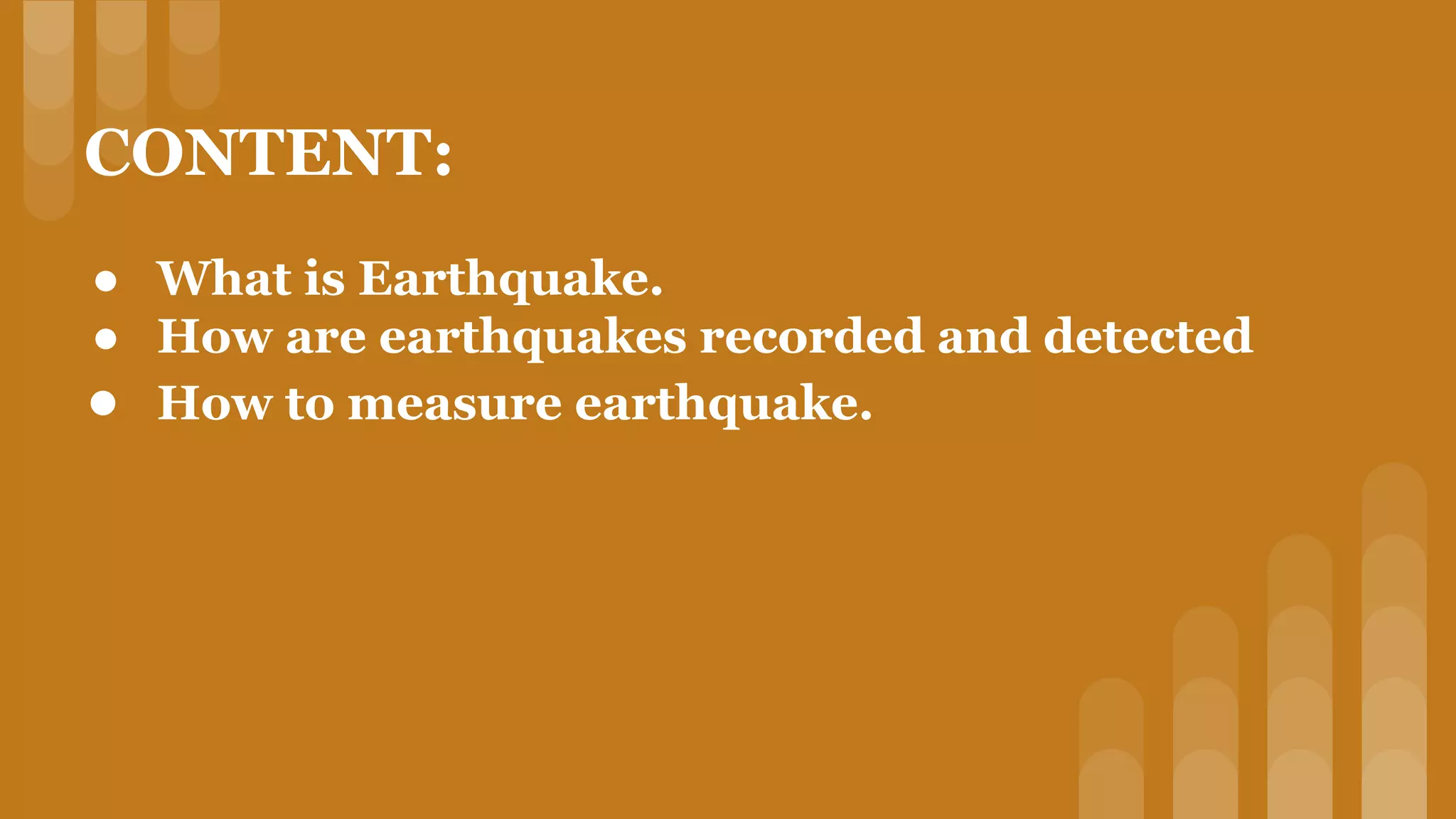 Earthquake and How to measure Earthquake | PDF