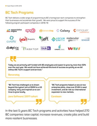 Bc tech annual-report-2018-19-web | PDF | Business Utilities | Business