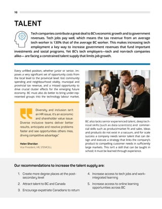 BC Tech 2020 BC Budget Submission | PDF