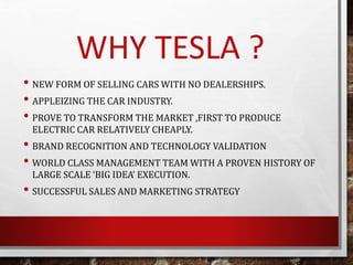 tesla electric cars | PPTX